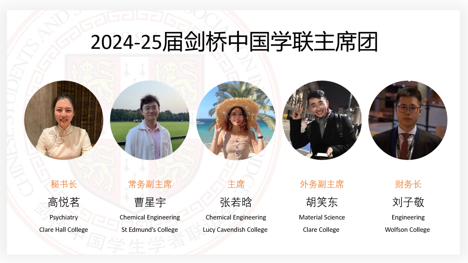 2024-2025主席团 | Cambridge CSSA